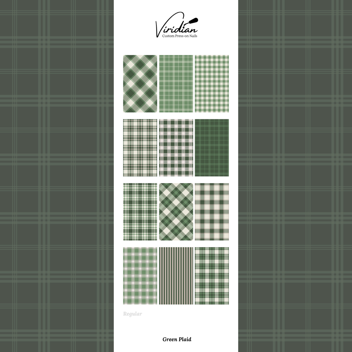 Green Plaid - Waterslide Decals – Viridian Nails
