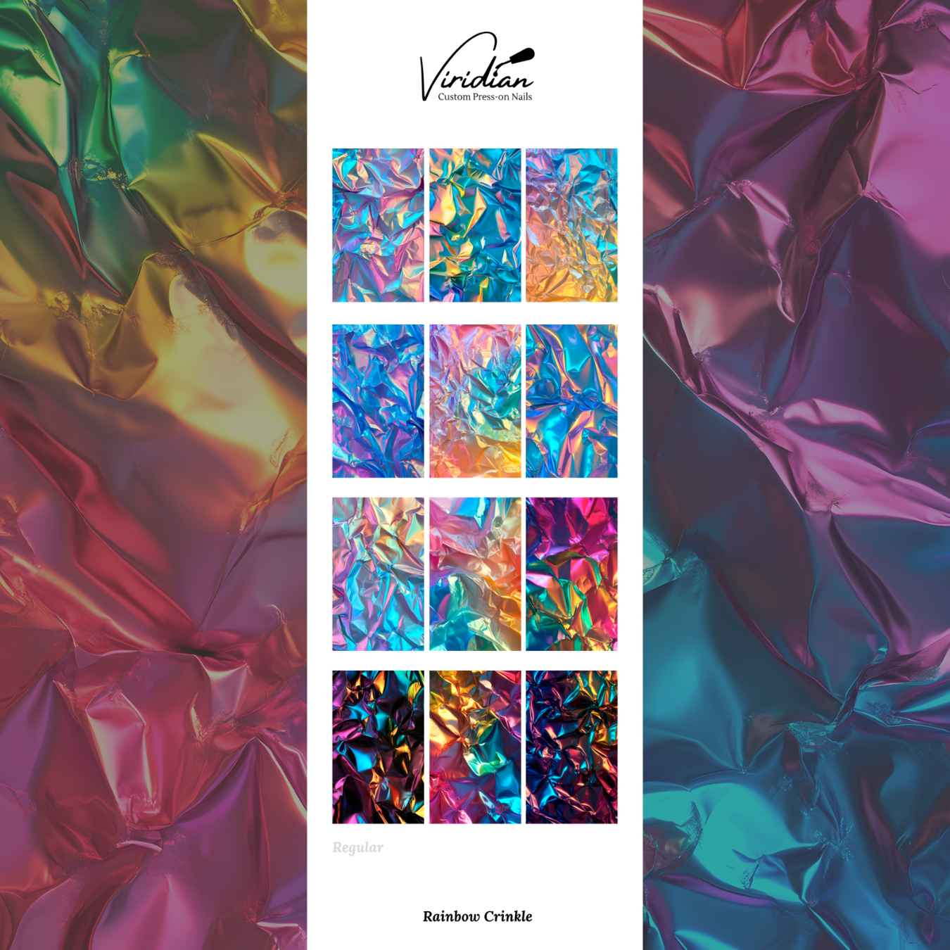 Rainbow Crinkle - Waterslide Decals – Viridian Nails